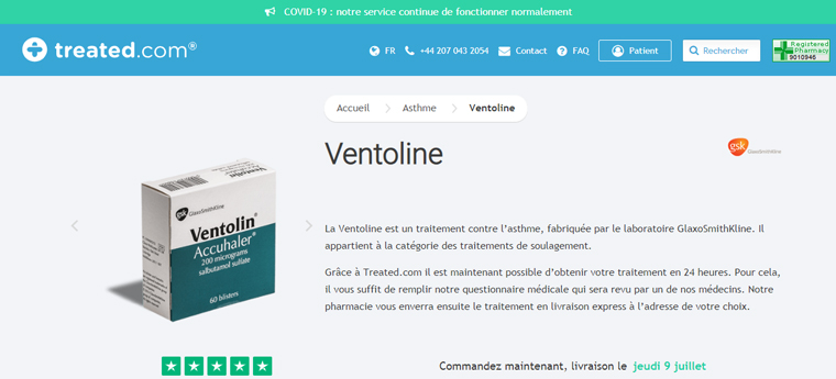 Commander du ventolin en ligne — générique sur Internet